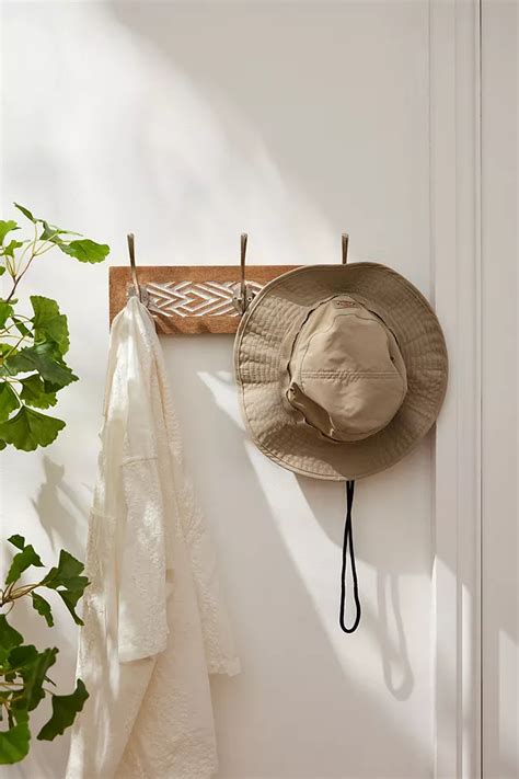 Carved Wood Multi Hook Urban Outfitters Uk