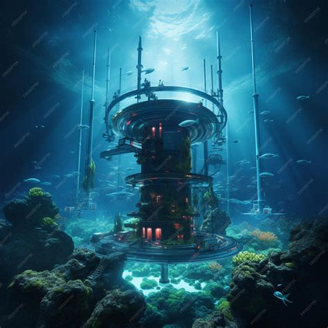 Premium Ai Image An Underwater Research Station