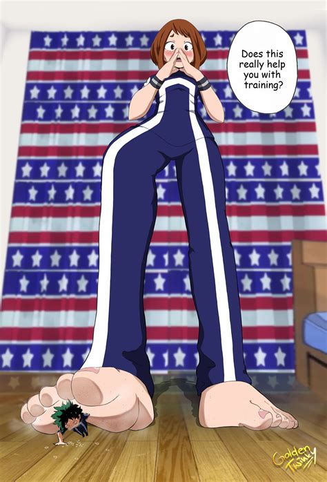 Part 1 Uraraka Helps Midoriya To Train By Goldentwinky On Deviantart