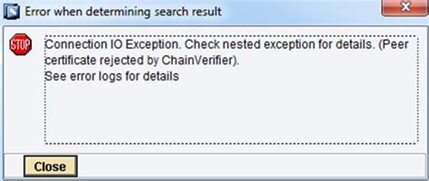 2038612 Keystore Value List Throws Error Peer Certificate Rejected