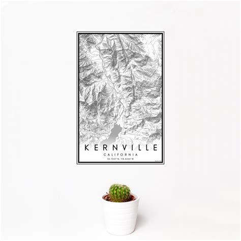Kernville California Map Print In Classic — Jace Maps