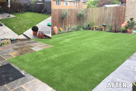 Harrogate Back Garden Artificial Grass Installation North Yorkshire