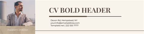 Free Cv Bold Header Template To Edit Online