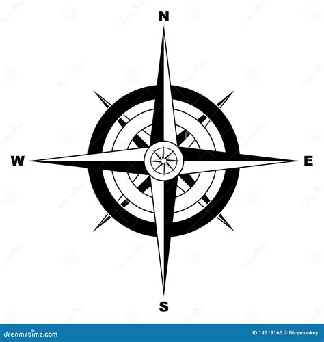 Simple Compass Cartoon Vector 14519165