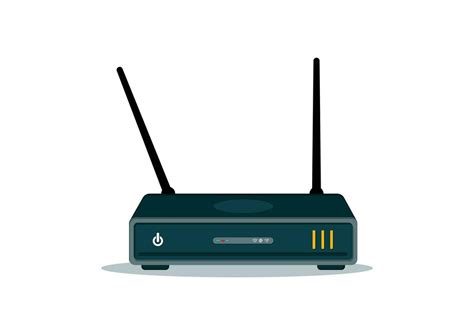 Wifi Router Vector Flat Design Wireless Router Isolated On White Background Vector Art