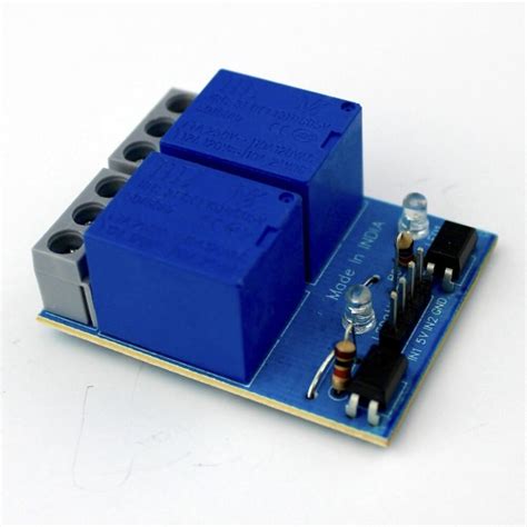 Dual Channel 5V Relay Module Made In India Robozar