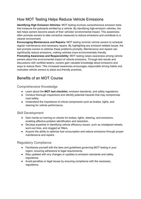 PPT How MOT Testing Helps Reduce Vehicle Emissions Docx PowerPoint Presentation ID 12270931