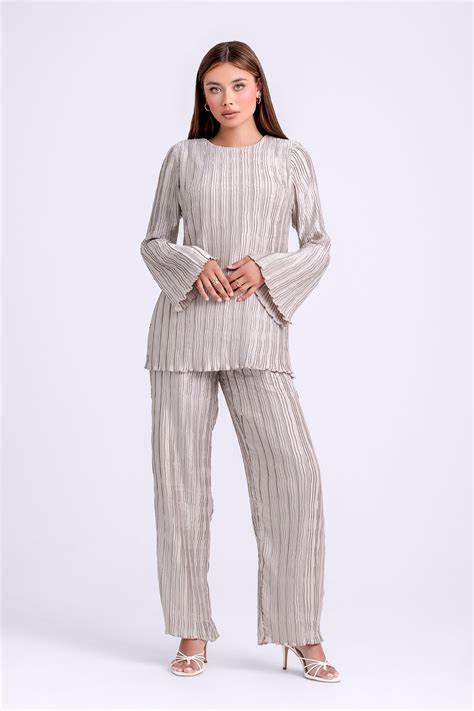 Hanadi Two Piece Matching Set Nude Zahraa The Label