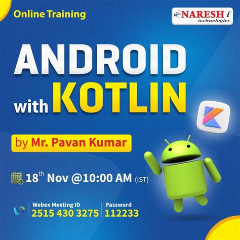 Naresh I Technologies On Linkedin Android Kotlin
