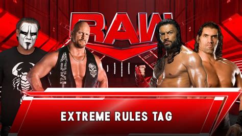 FULL MATCH STING STEVE AUSTIN VS ROMAN REIGNS THE ROCK YouTube