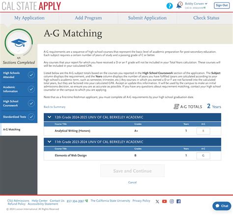Completed High School Information On The Csu Application Uc Berkeley Atdp