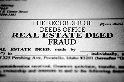 Register Of Deeds Association Real Estate Deed Fraud