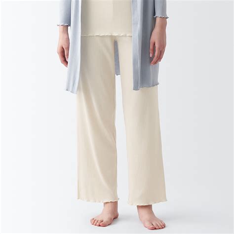 女裝萊賽爾纖維羅紋織長褲 無印良品 MUJI