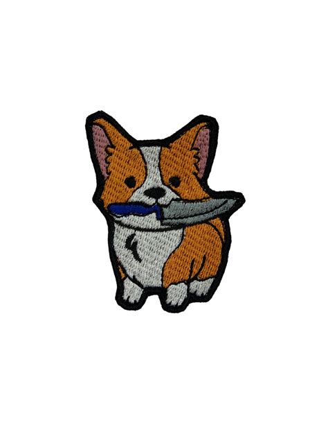 ᐉ Шеврон Собачка Коргі з ножем на липучці 2074 • Краща ціна в Києві Україні • Купити в Епіцентр