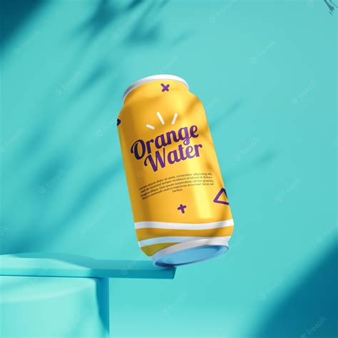 Premium Psd 3d Render Mockup Realistic Drink Can