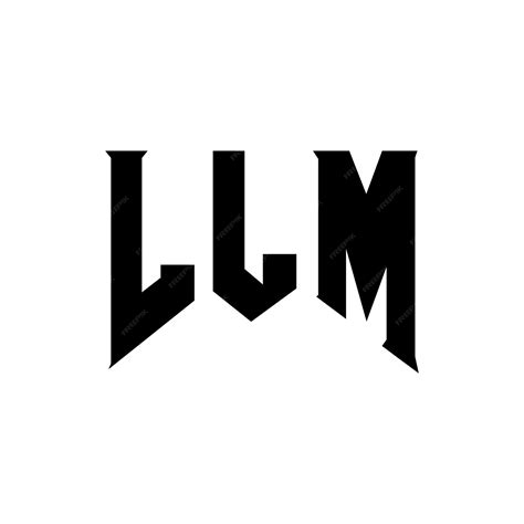 Premium Vector 科技公司lmll 标志设计 黑白颜色组合lmlm 标志 矢量设计l Mlm Icon
