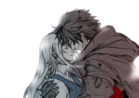 Clive Rosfield And Jill Warrick Final Fantasy And 1 More Drawn By