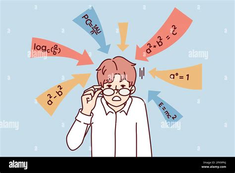 Dumbfounded Guy Touches Glasses After Seeing Math Formulas Given In