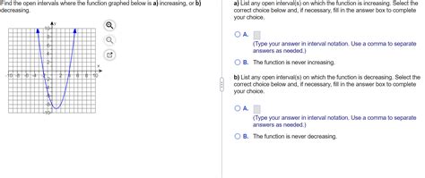 Solved Find The Open Intervals Where The Function Graphed Chegg Com