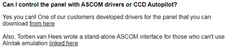 Ascom Driver For Spike A Flat Available Page 2 Astronomy Software