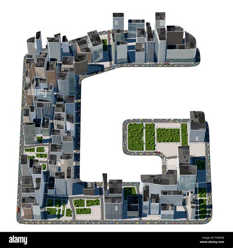 Urban G Letter From City Font Collection Extreme Detail Custom Made
