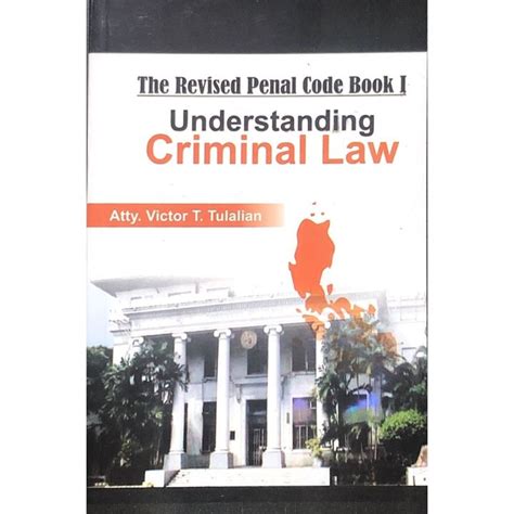 Book The Revised Penal Code Book I Understanding Criminal Law Lazada Ph