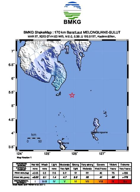 Gempa Tektonik M5 1 Guncang Kepulauan Sangihe Koran Metro