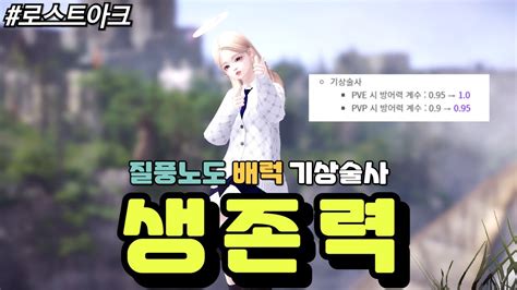 로스트아크 2024년 3월 6일 밸런스 패치를 통해 생존력이 상승한 배럭 극신속 질풍노도 기상술사의 밸런스 패치 내용과 1분