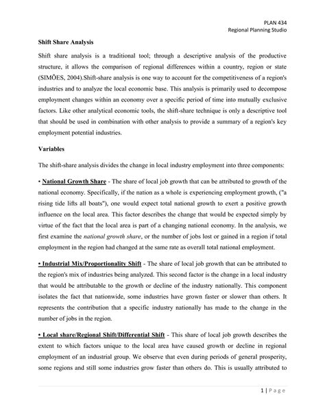Shift Share Analysis Pdf