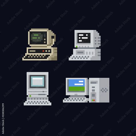 Retro Personal Computers With Terminal Console Commands On The Screen