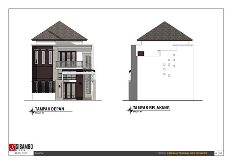 Rumah Tinggal Dua Lantai Tipe Kiyadah A Di Lahan 8 X 13 M