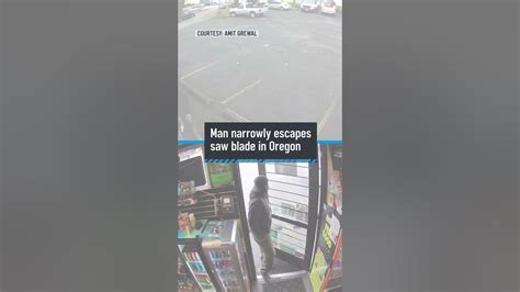 Man In Oregon Narrowly Escapes Saw Blade Youtube
