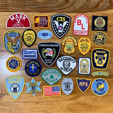 A Batchlot Of 25 Security Guard Patches Etsy