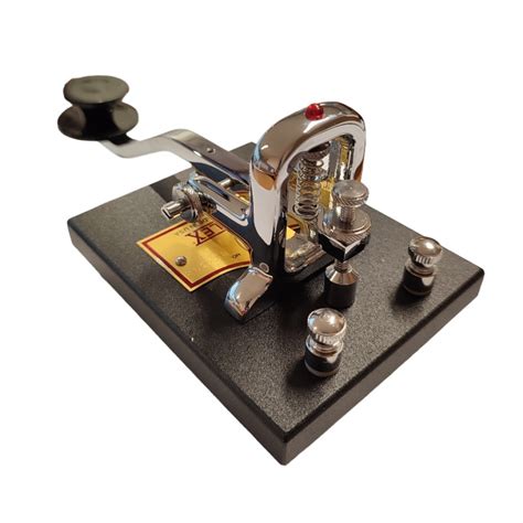 Straight Key Standard Black Textured Morse Code Keyer