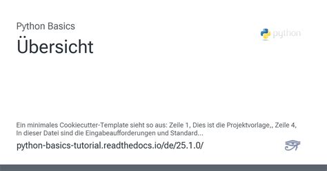 Übersicht Python Basics 25 1 0