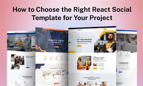 How To Choose The Right React Social Template For Your Project Rstheme