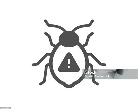 Software Bug Icon Cyber Attack Sign Vector Stock Illustration Download Image Now Computer