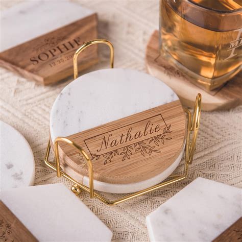 Housewarming Ts Hostess T For Women Personalized Coasters Set