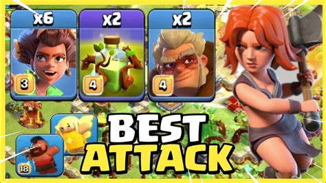 Root Rider Valkyrie Druid Super Barb Th16 Attack Strategy Youtube