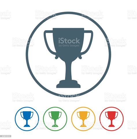 트로피 플랫 아이콘 흰색 배경에 고립입니다 벡터 일러스트 레이 션 아이콘 Championship에 대한 스톡 벡터 아트 및 기타 이미지 Championship
