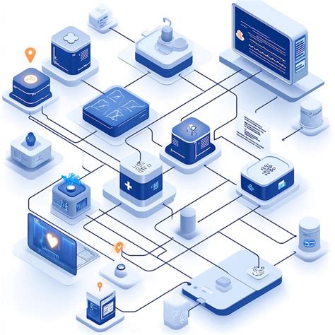 메디컬 워크플로 다이어그램 Medical Workflow Diagrams 의료 작업 흐름의 터 일러스트레이션 예 환자