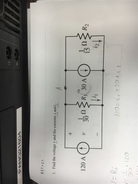 Solved Find The Voltage V And The Currents I And I Chegg