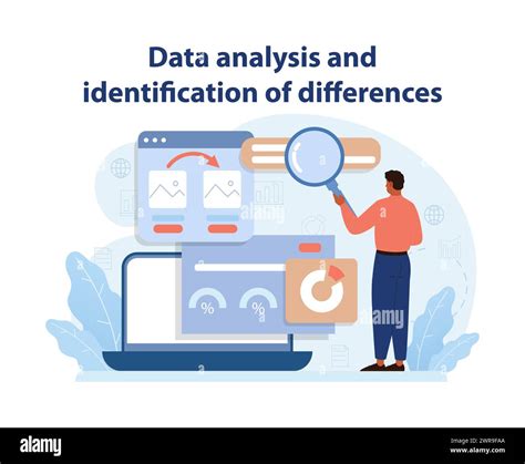Analytical Benchmarking Vector An Analyst Scrutinizes Data