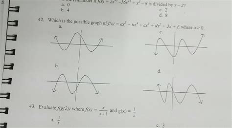 Algebra Precalculus 5th Degree Polynomial With Positive Leading