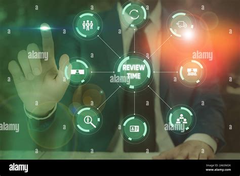 Text Sign Showing Review Time Business Photo Text To Think Or Talk About Something Again Set