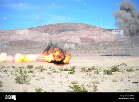 A U S Marine Corps M58 Mine Clearing Line Charge Miclic Detonates A
