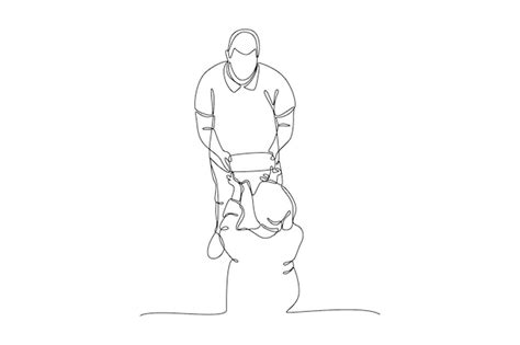 Premium Vector Continuous One Line Drawing Concept Of Neighbors