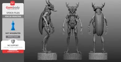 Beetle Warrior Dynastino Stl Files For 3d Printing Gambody Stock