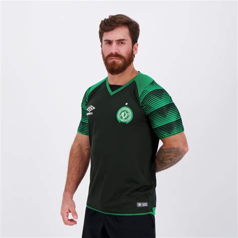Camisa Umbro Chapecoense Goleiro 2017 Preta FutFanatics