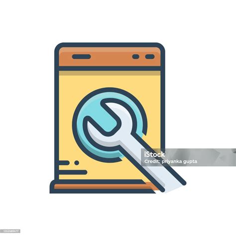 세탁기 수리 기계류에 대한 스톡 벡터 아트 및 기타 이미지 기계류 로고 모양 Istock